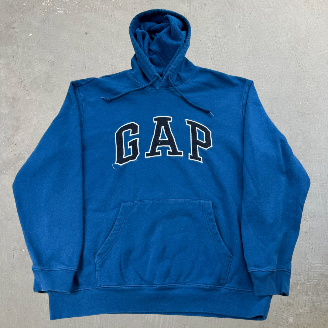 J- Gap Aqua Embroidered Text Hoodie - XL – HG VINTAGE