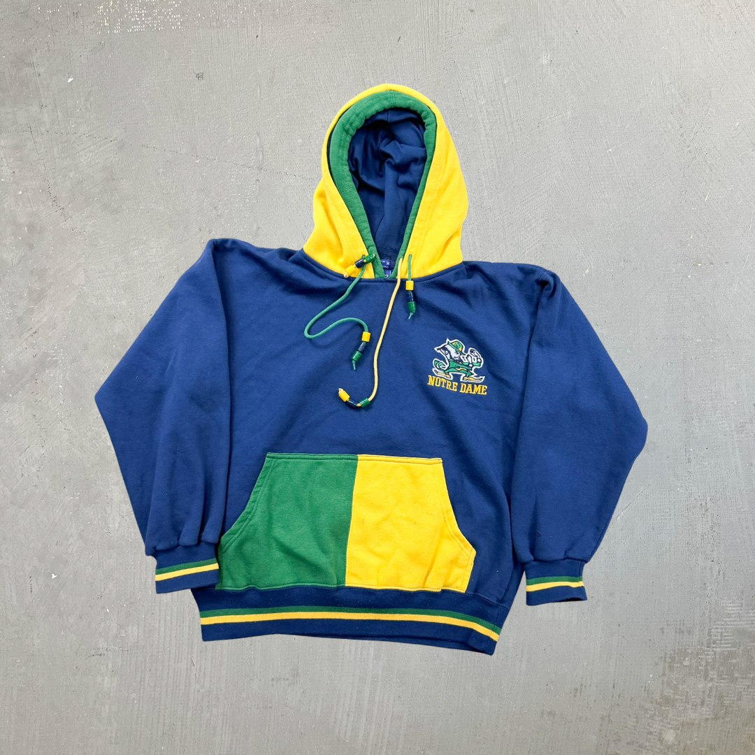 F- Vintage University Of Notre Dame Fightin' Irish Starter Color Block ...