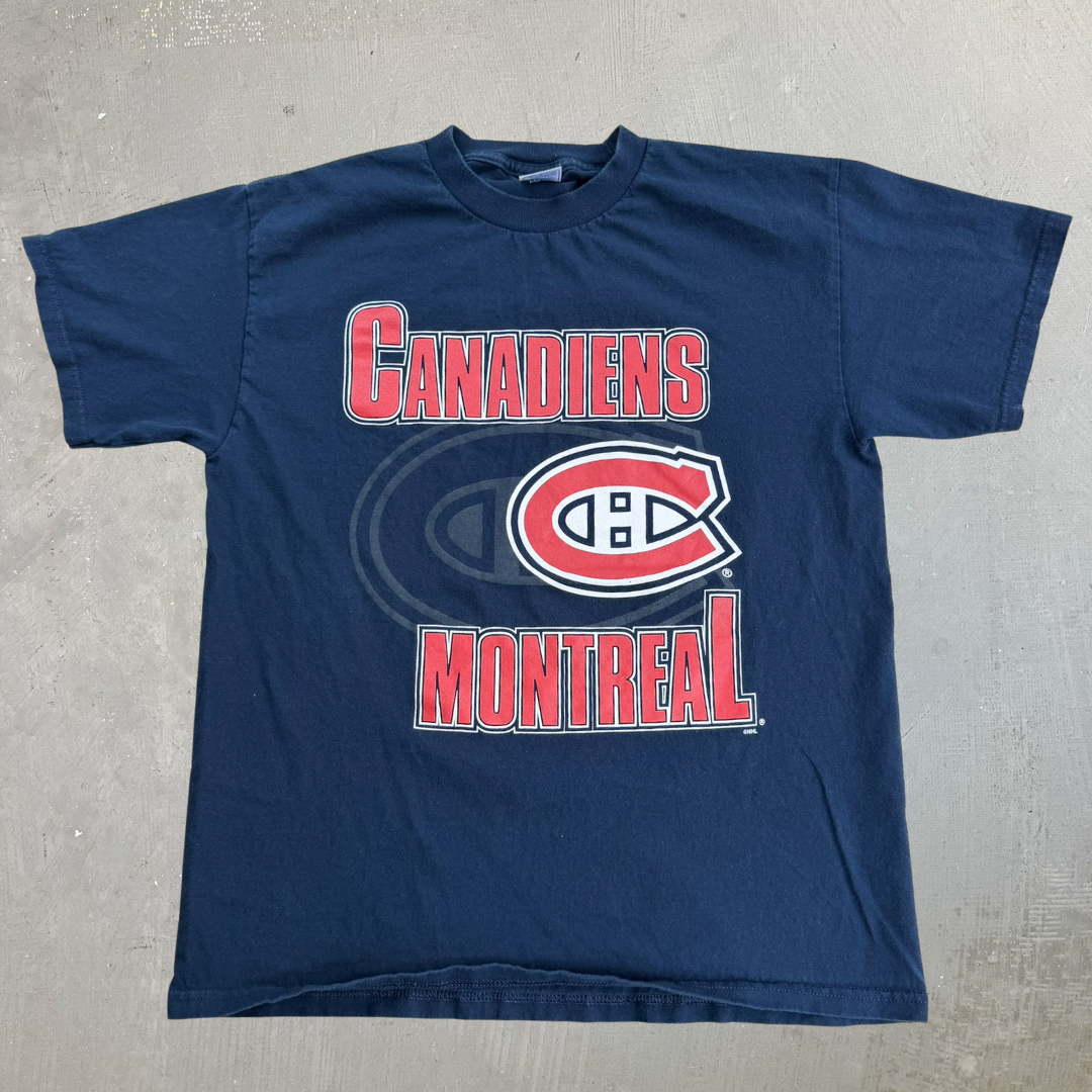 J- Vintage Montreal Canadiens NHL Logo & Text Tee - L – HG VINTAGE