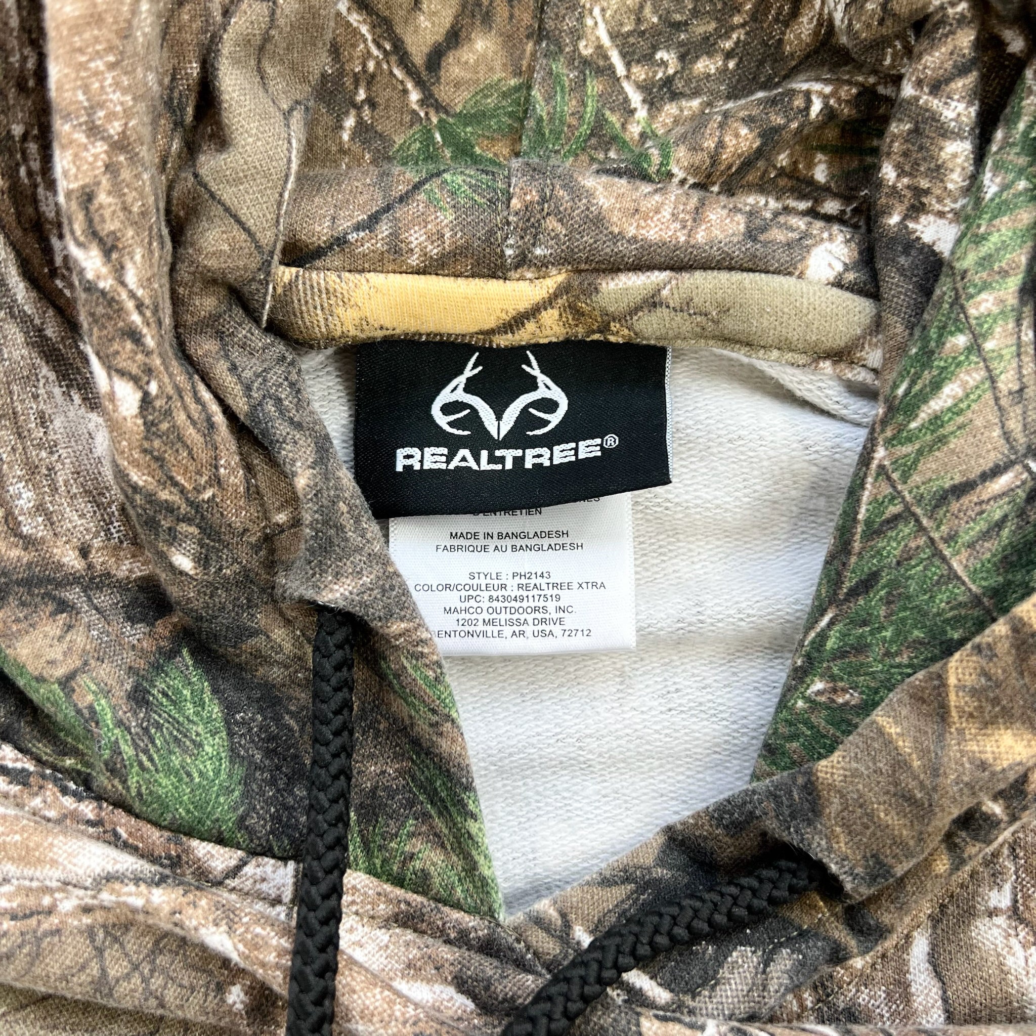 F- Real Tree Xtreme Camo Pattern Orange Text Hoodie - L – HG VINTAGE