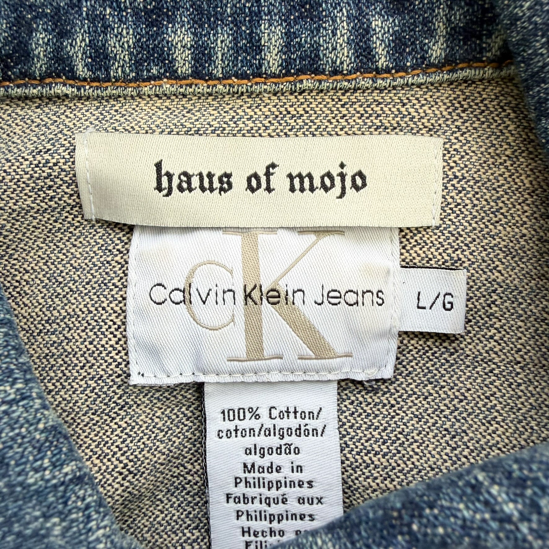 J- HOM Tupac Middle Finger Calvin Klein Reworked Denim Jacket - L – HG ...