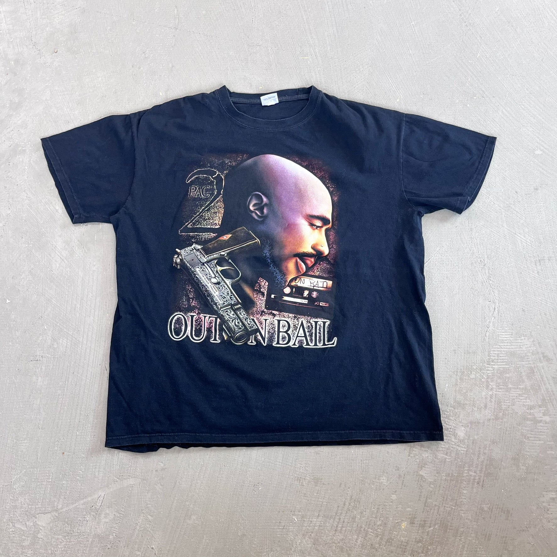 F- Vintage Tupac Out On Bail Billboard Pro Tag Tee – HG VINTAGE