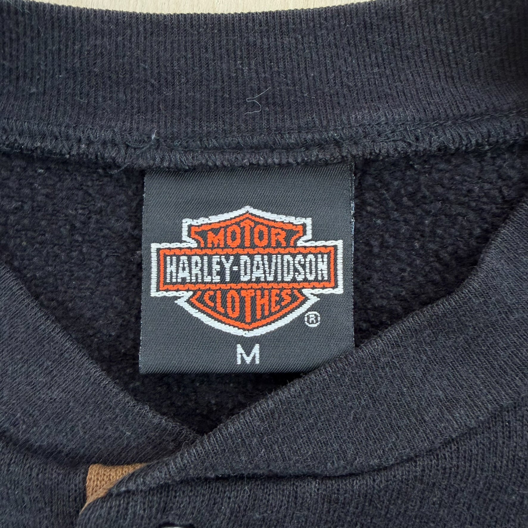 J- Vintage Harley Davidson Las Vegas Made In USA Henley Crewneck - M ...