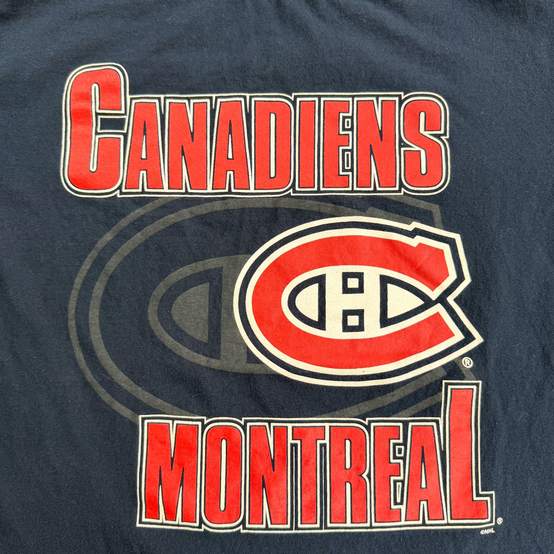 J- Vintage Montreal Canadiens NHL Logo & Text Tee - L – HG VINTAGE